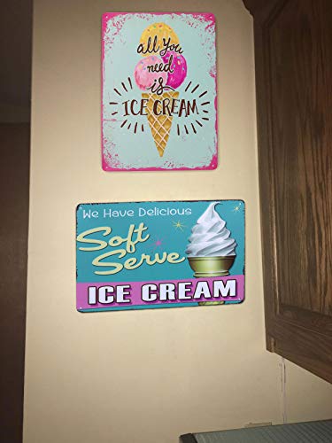 UOOPAI All You Need is ICE Cream Vintage Metal Sign