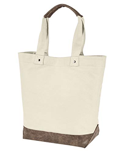 Authentic Pigment Canvas Resort Tote OS NATURAL/ BROWN