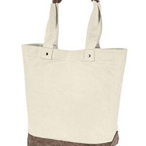 Authentic Pigment Canvas Resort Tote OS NATURAL/ BROWN