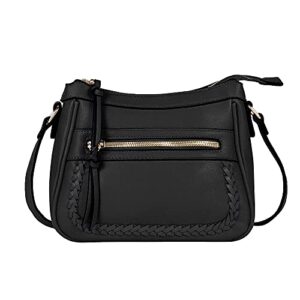 emperia elva small whipstitch vegan leather crossbody bags shoulder bag purse handbags for women black