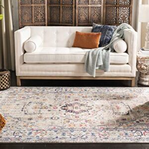 SAFAVIEH Madison Collection 6' x 9' Grey/Blue MAD468F Boho Chic Medallion Distressed Non-Shedding Living Room Bedroom Dining Home Office Area Rug