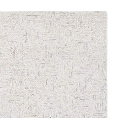 SAFAVIEH Micro-Loop Collection 9' x 12' Light Grey/Ivory MLP537F Handmade Premium Wool Area Rug