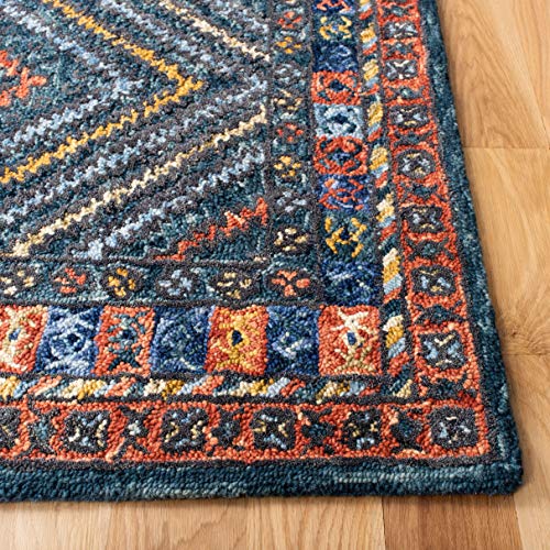 SAFAVIEH Aspen Collection 2' x 3' Rust / Green APN815P Handmade Boho Wool Accent Rug