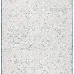 SAFAVIEH Glamour Collection 9' x 12' Blue/Ivory GLM660M Handmade Premium Wool Area Rug