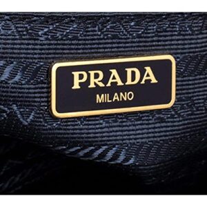 Prada Tessuto Nylon Blue Double Zip Calf Leather Crossbody Bag 1BH046