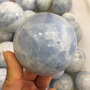 1pc 60mm - 70mm Natural Aquamarine Crystal Sphere Balls Beautiful Kyanite Crystal Ball for Decorative