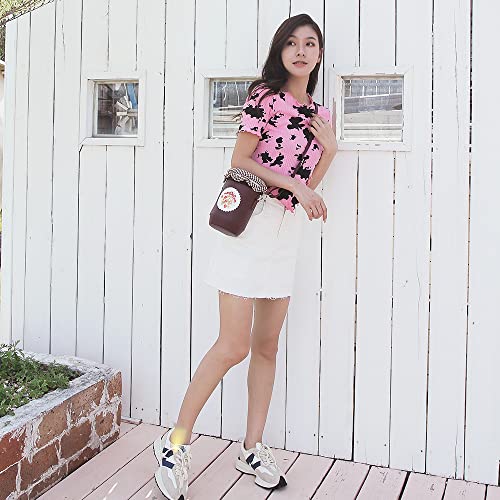 ENJOININ Novelty Jam Bottle Shaped Crossbody Bag for Women Purses and Handbags Girls Shoulder Bag