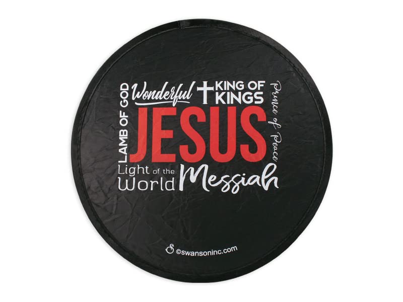 Swanson Christian Products - Parlor and Church Foldable Hand Fan - Modern Style - Names of Jesus - (Package of 6)