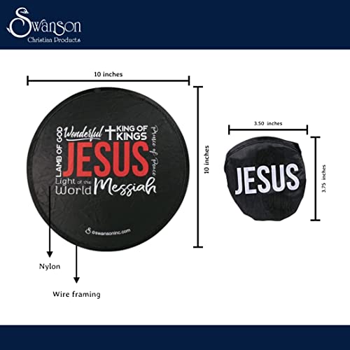 Swanson Christian Products - Parlor and Church Foldable Hand Fan - Modern Style - Names of Jesus - (Package of 6)