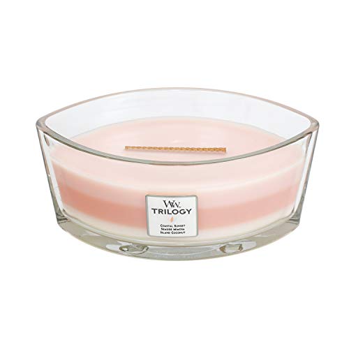 Woodwick Ellipse Trilogy Scented Candle with Crackling Wick - Island Getaway - Up to 50 Hours Burn Time