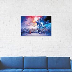 POSTER STOP ONLINE The Star Wars Galaxy - Episode I-VI - Movie Poster/Print (All Characters, Spaceships & Vehicles) (Size 36" x 24")