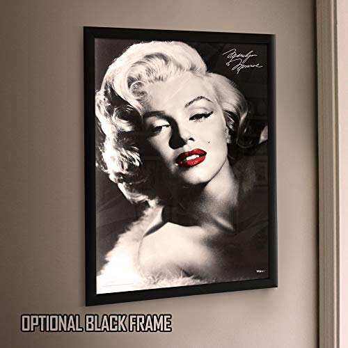 MIGHTYPRINT Marilyn Monroe – Red Lips – Durable 17” x 24" Wall Art – NOT Made of Paper – Officially Licensed Collectible