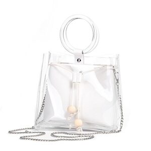 barabum classy waterprof clear tote beach shoulder crossbody bag