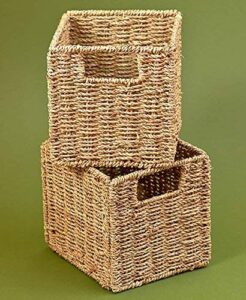 set of 2 slim storage tower baskets