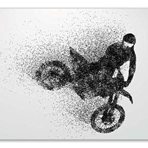 Motocross Wall Art Prints - Set of 4 (8x10) Unframed Motocross Posters - Motocross Room Decor For Men Kids Teenagers - Motocross Poster Set For Bedroom Man Cave - Motocross Wall Decor - Motocross Posters for Wall, Brap