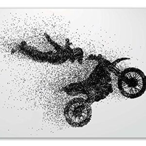 Motocross Wall Art Prints - Set of 4 (8x10) Unframed Motocross Posters - Motocross Room Decor For Men Kids Teenagers - Motocross Poster Set For Bedroom Man Cave - Motocross Wall Decor - Motocross Posters for Wall, Brap