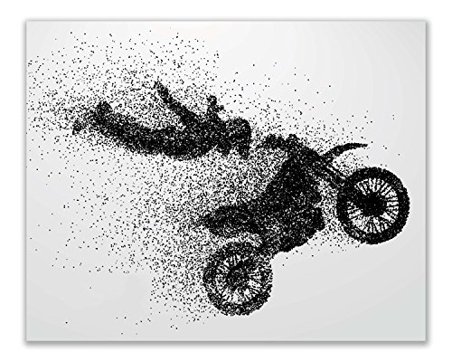 Motocross Wall Art Prints - Set of 4 (8x10) Unframed Motocross Posters - Motocross Room Decor For Men Kids Teenagers - Motocross Poster Set For Bedroom Man Cave - Motocross Wall Decor - Motocross Posters for Wall, Brap