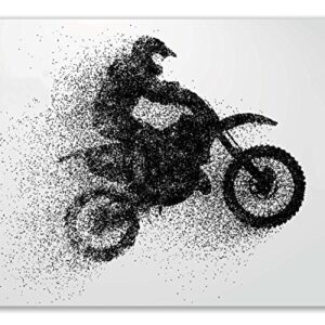 Motocross Wall Art Prints - Set of 4 (8x10) Unframed Motocross Posters - Motocross Room Decor For Men Kids Teenagers - Motocross Poster Set For Bedroom Man Cave - Motocross Wall Decor - Motocross Posters for Wall, Brap