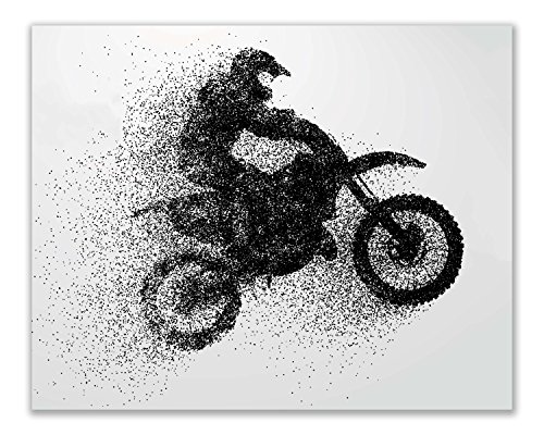 Motocross Wall Art Prints - Set of 4 (8x10) Unframed Motocross Posters - Motocross Room Decor For Men Kids Teenagers - Motocross Poster Set For Bedroom Man Cave - Motocross Wall Decor - Motocross Posters for Wall, Brap