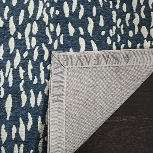 SAFAVIEH Marbella Collection 2'3" x 6' Blue/Ivory MRB657D Handmade Chenille Runner Rug