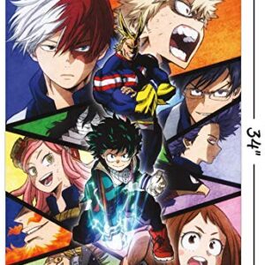 Trends International My Hero Academia-Faces Wall Poster, 22.375" x 34", Unframed Version, Bedroom