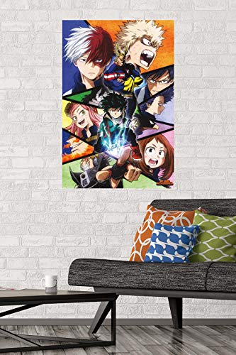 Trends International My Hero Academia-Faces Wall Poster, 22.375" x 34", Unframed Version, Bedroom