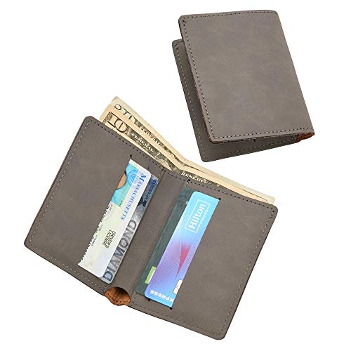 Leatherette Wallet in Gray