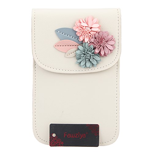 Fawziya Coin Purse Id Lanyard Flower Evening Bags And Clutches For Women Cell Phone Bags-Beige