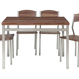 Abington Lane 5-Piece Dining Table Set w/Four (4) Chairs - Modern and Sleek Dinette for The Contemporary Home - (Cedarwood Finish)