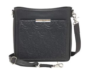 gun tote’n mamas gtm embroidered lambskin cross-body tactical bag accessories, black