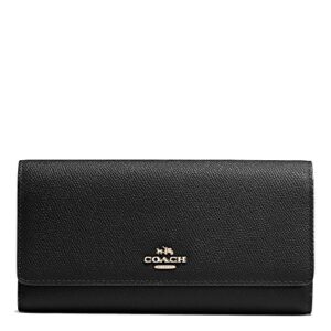 trifold wallet un crossgrain leather, color black. style no. 53754 liblk