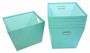 gift basket solid aqua size 8.6 x 7.6 x 6.6″ h 6-pack