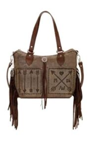 american west cross my heart convertible zip top bucket tote