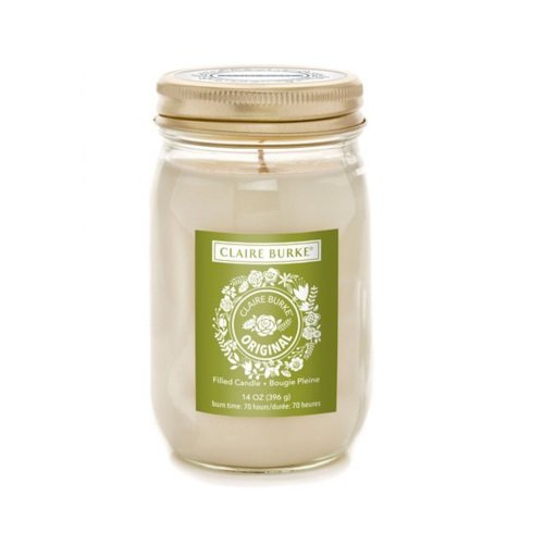 Claire Burke Scented Soy Candle 14 oz. Large, Mason Jar Candle, Original Fragrance, 1 ct.