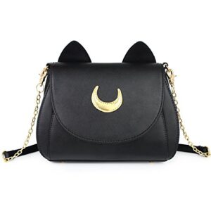 moon luna cat purses pu leather gothic purse cosplay moon sailor bag handbags shoulder bags