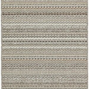 Garland Rug Carnival Stripe 7 ft. x 12 ft. Large Area Rug Random EarthTone