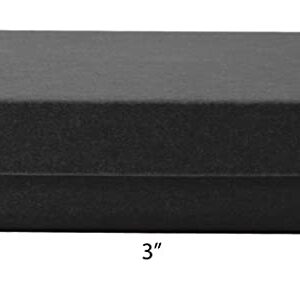 Novel Box® Made in USA Jewelry Gift Box in Black Kraft with Removable Cotton Pad 3X2.3X1 (Pack of 20) + Custom NB Pouch