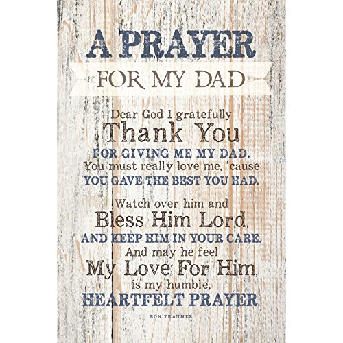 DEXSA Prayer for My Dad Wood Frame Wall Plaque for Father’s Day, Birthday Gift for Dad | Made in USA | Bonus Dad Gift, Father-in-Law Picture Frame | Best Dad Plaque from Son or Daughter | 6x9 inches