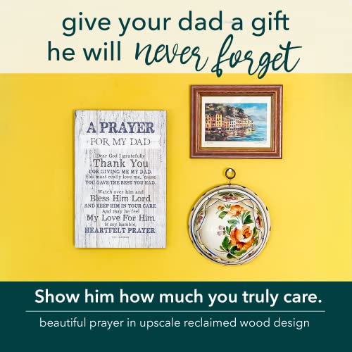 DEXSA Prayer for My Dad Wood Frame Wall Plaque for Father’s Day, Birthday Gift for Dad | Made in USA | Bonus Dad Gift, Father-in-Law Picture Frame | Best Dad Plaque from Son or Daughter | 6x9 inches