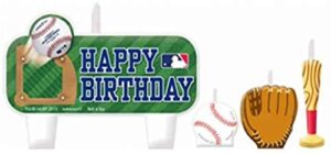 mlb birthday candle set, party favor – 4 pcs