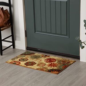 mohawk home caravan medallion ornamental accent area rug, 2’6″x3’10”, multi