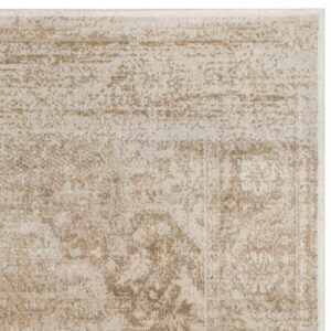 SAFAVIEH Vintage Collection 3'3" x 5'7" Stone VTG159 Oriental Traditional Distressed Premium Viscose Area Rug