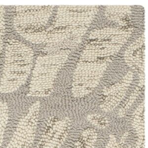 SAFAVIEH Bella Collection 2'3" x 6' Winter Taupe BEL656A Handmade Premium Wool Runner Rug