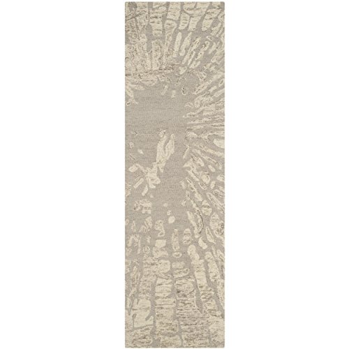 SAFAVIEH Bella Collection 2'3" x 6' Winter Taupe BEL656A Handmade Premium Wool Runner Rug