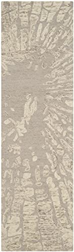 SAFAVIEH Bella Collection 2'3" x 6' Winter Taupe BEL656A Handmade Premium Wool Runner Rug