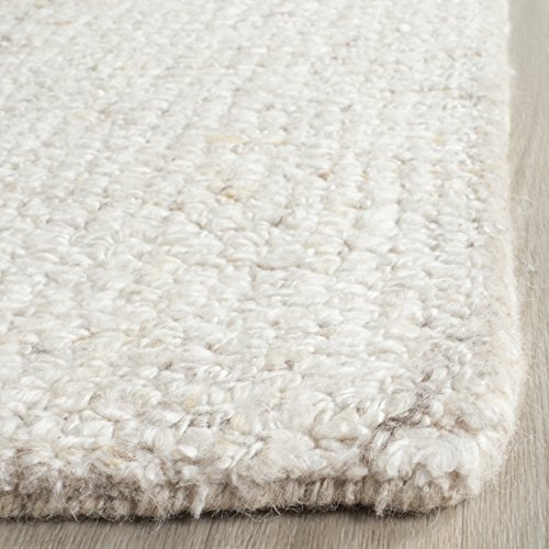 SAFAVIEH Abstract Collection 8' x 10' Ivory/Beige ABT141D Handmade Premium Wool & Viscose Area Rug