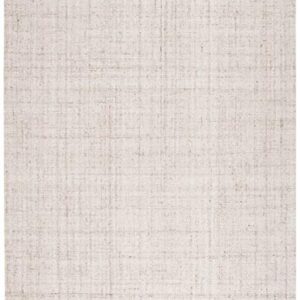 SAFAVIEH Abstract Collection 8' x 10' Ivory/Beige ABT141D Handmade Premium Wool & Viscose Area Rug