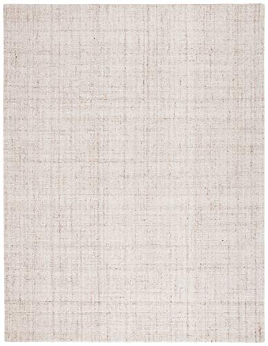 SAFAVIEH Abstract Collection 8' x 10' Ivory/Beige ABT141D Handmade Premium Wool & Viscose Area Rug