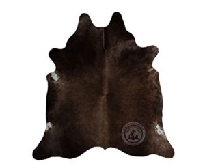 sunshine cowhides genuine dark chocolate brown cowhide rug 6 x 7-8 ft. 180 x 240 cm