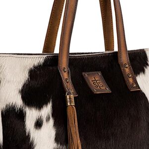 STS Ranchwear Women's Western Classic Cowhide Tote Handbag, Multicolored